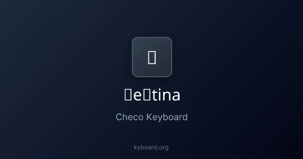 Teclado Checo en Línea - Escribe Letras Český Gratis | KYBoard.org
