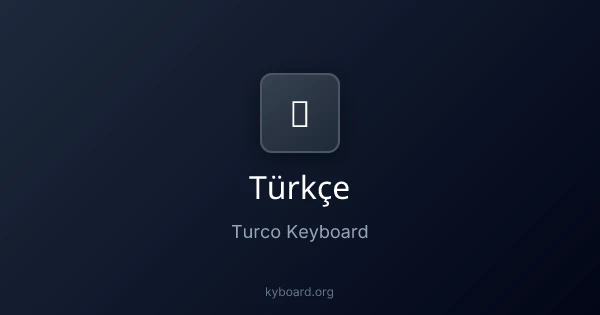 Teclado Turco en Línea - Escribe en Turco | KYBoard.org