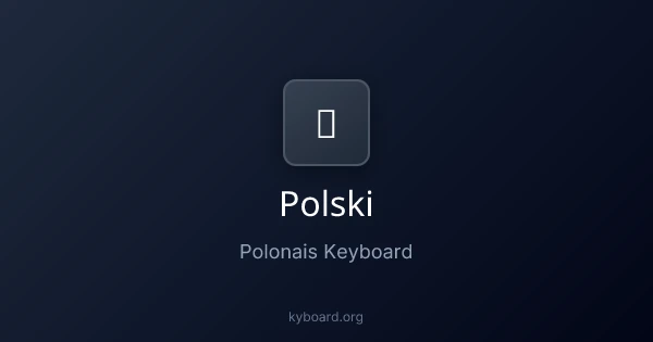Clavier Polonais en Ligne - Tapez les Lettres Polonaises (Ą Ć Ę Ł Ń Ó Ś ...