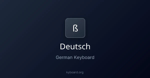 Duitse Toetsenbord Online - Typ Duitse Tekens | KYBoard.org