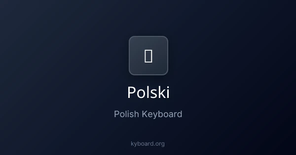 Pools Toetsenbord Online - Typ Poolse Letters (Ą Ć Ę Ł Ń Ó Ś Ź Ż ...